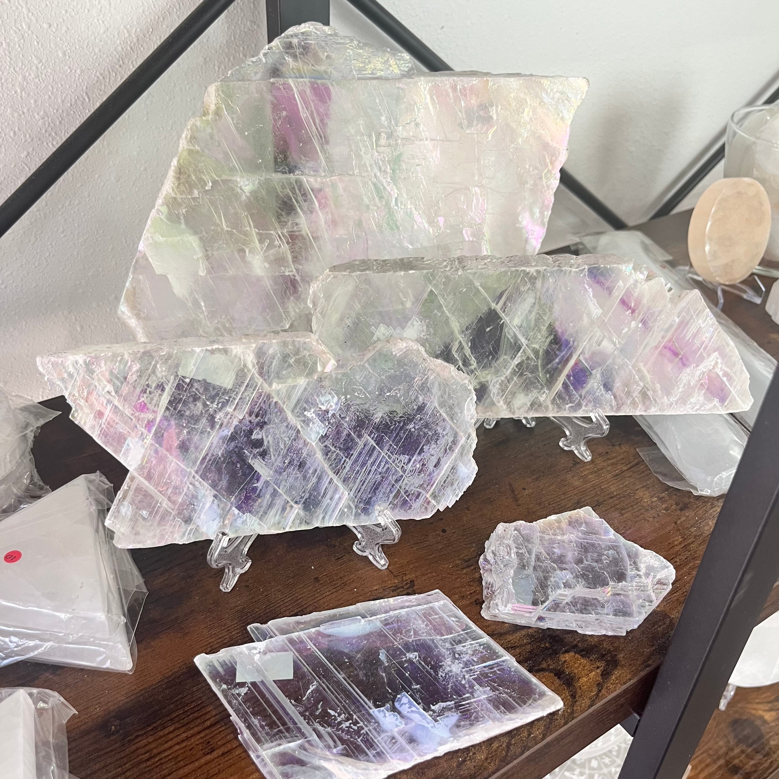 Selenite Slabs Transparent -Jamie – The Gaia Healing Stone